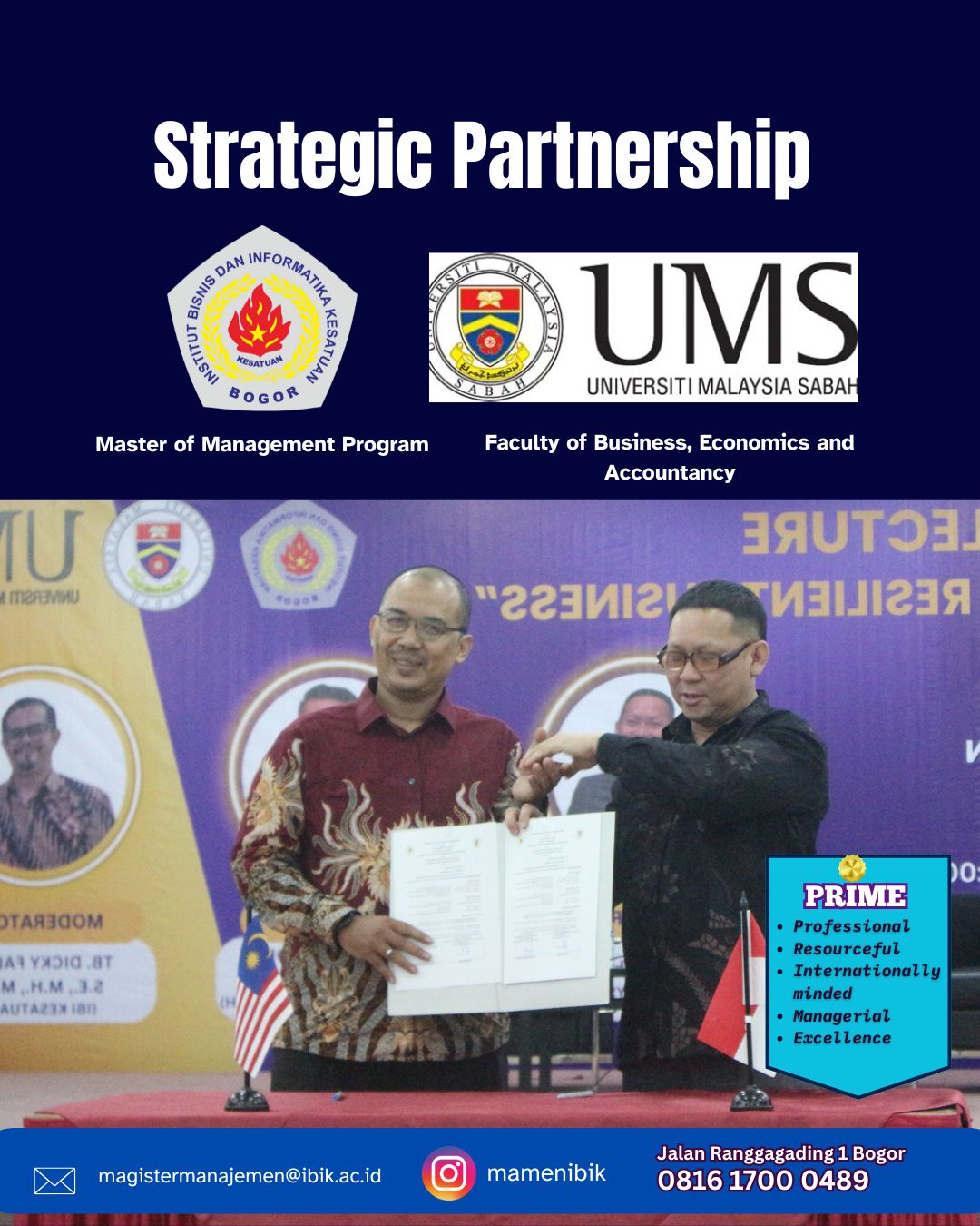 Strategic Partnership Between the Master of Management program of IBIK ...